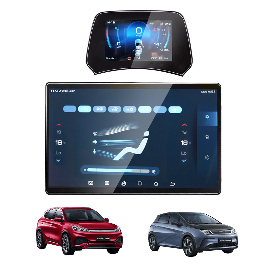 Center Console Dashboard Tmepered Glass Screen Protector For BYD Atto