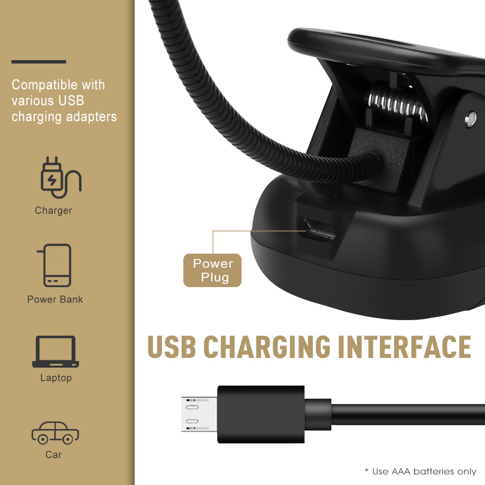 Clip on LED Light Stand for Reading