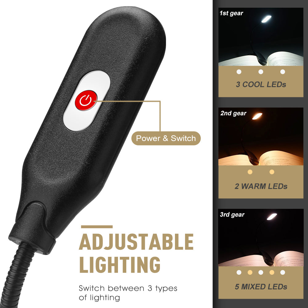 Clip on LED Light Stand for Reading