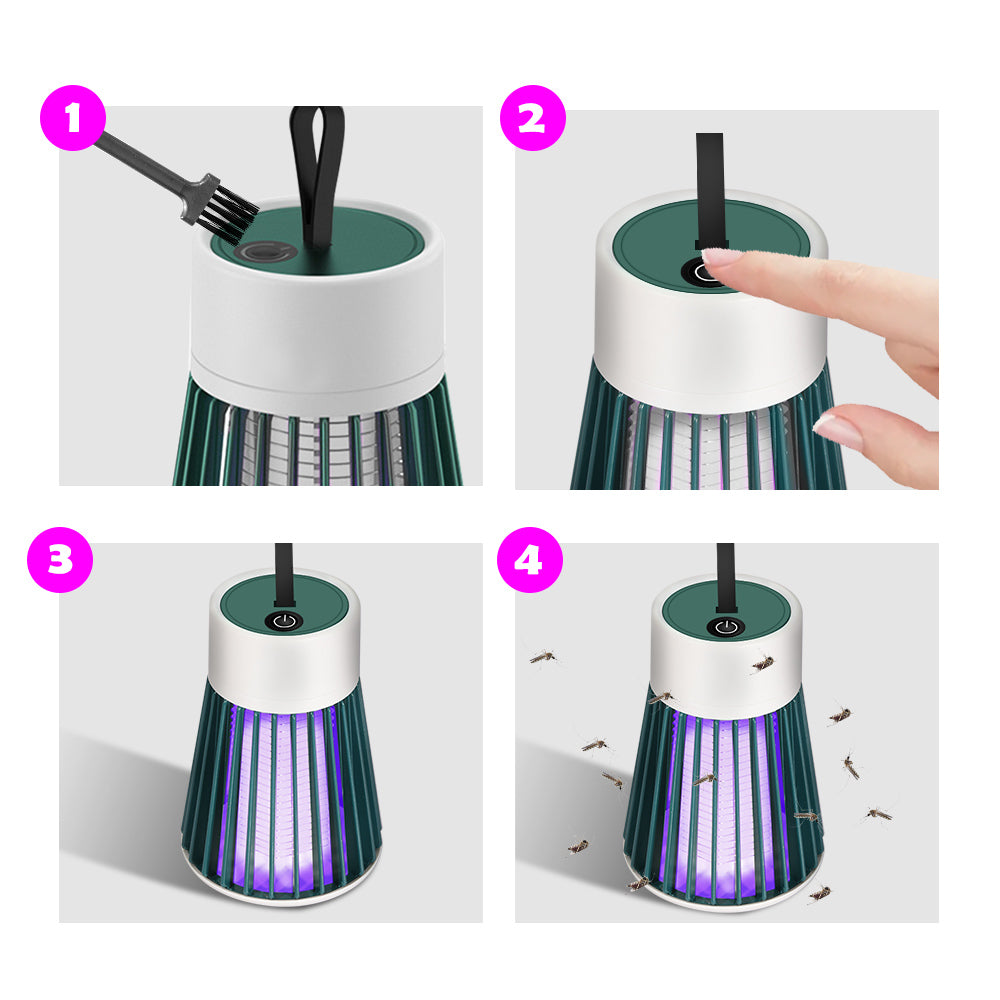 Portable Electric Bug Zapper Lamp Lantern Mosquito Repellent Trap