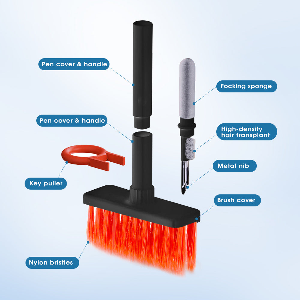 5-in-1 Desktop Keyboard Brush and Key Cap Remover Cleaning Kit