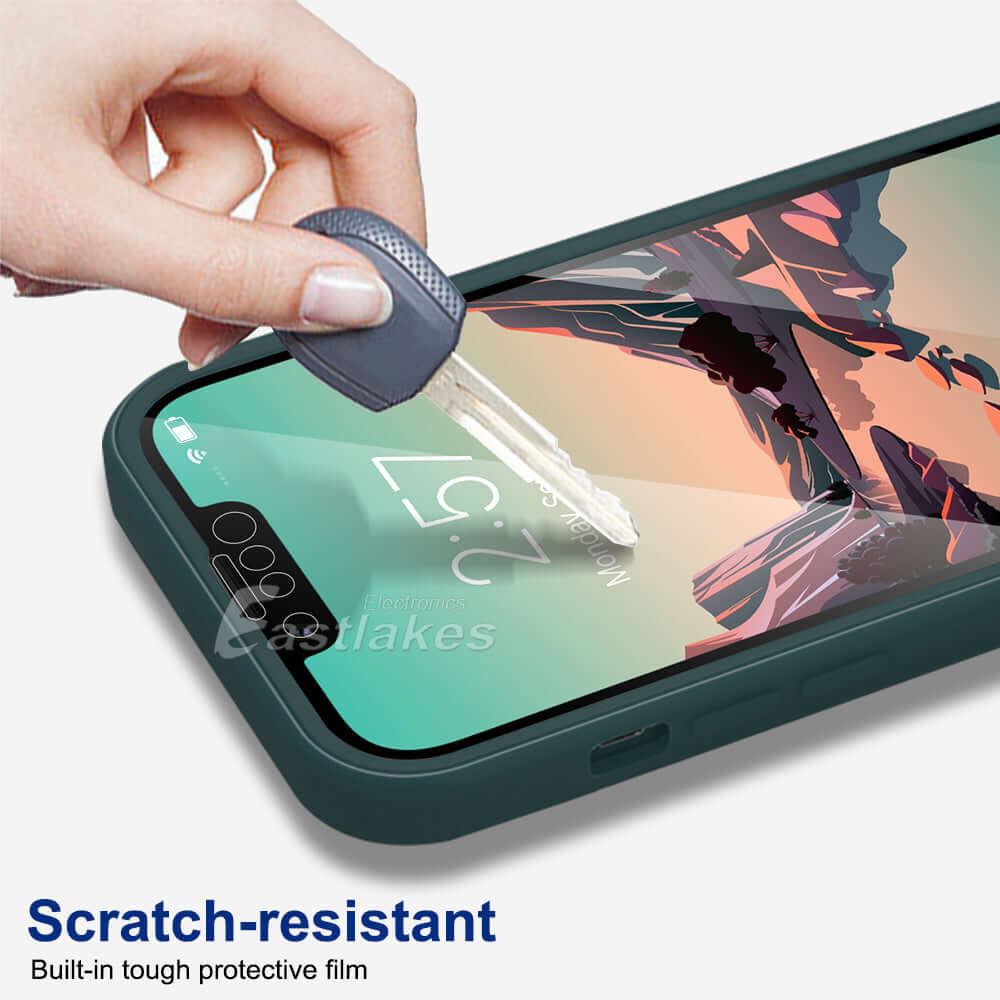 Full Body Clear Silicone Case with Screen Protector for Apple iPhone 1