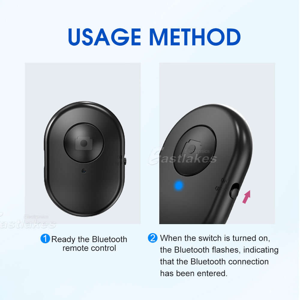 Wireless Bluetooth Camera Remote Control Rechargeable Shutter Mobile P