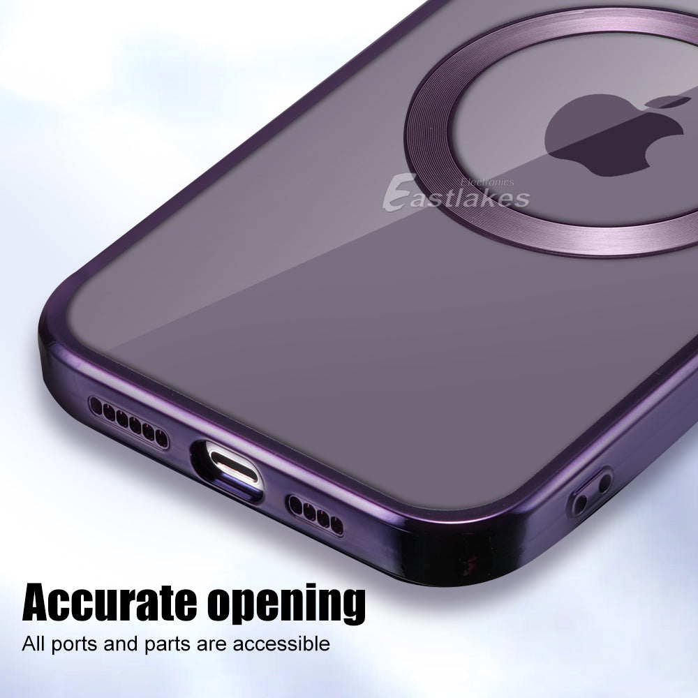 MagSafe Clear Silicone iPhone Case 14 14 12 11 Pro Max Plus