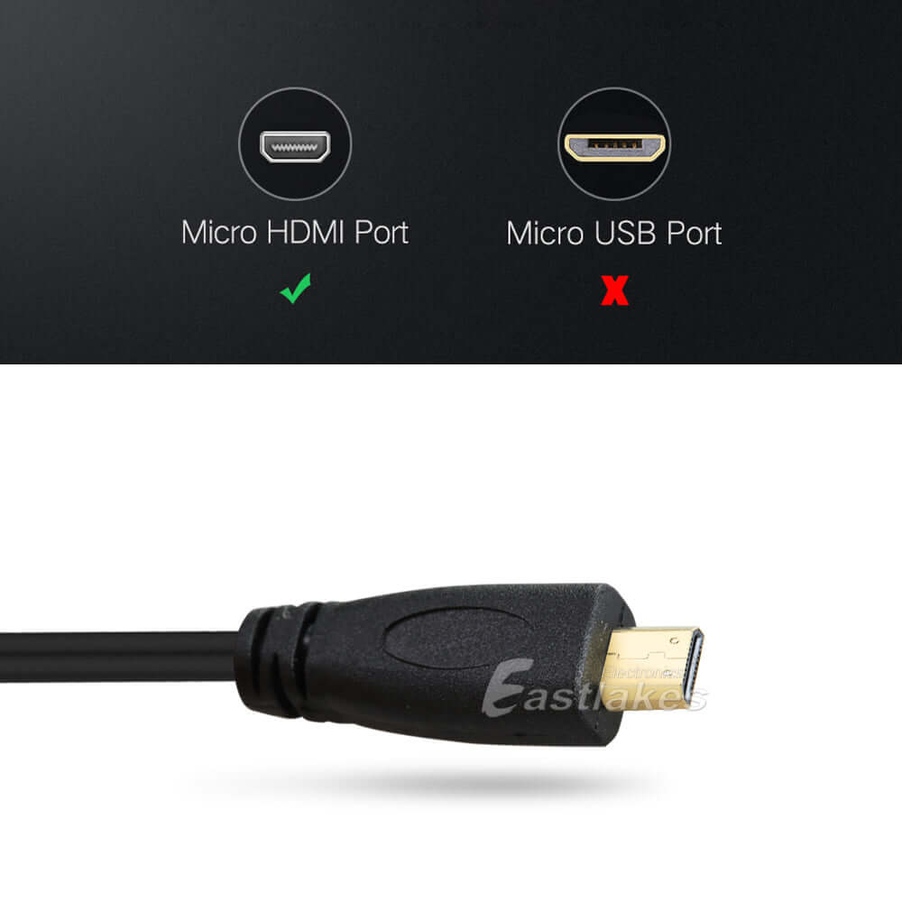 [1M-5M] Micro HDMI to HDMI Cable HD 1080P