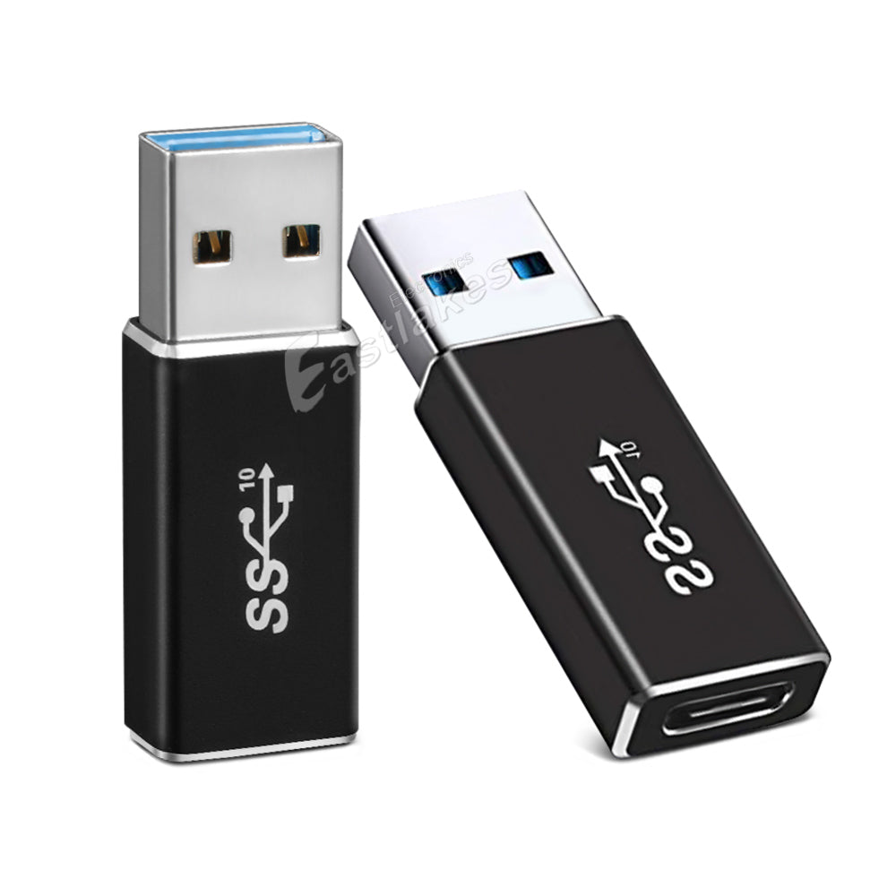 USB-A to USB-C Female Adapter for Converting and Data Sync